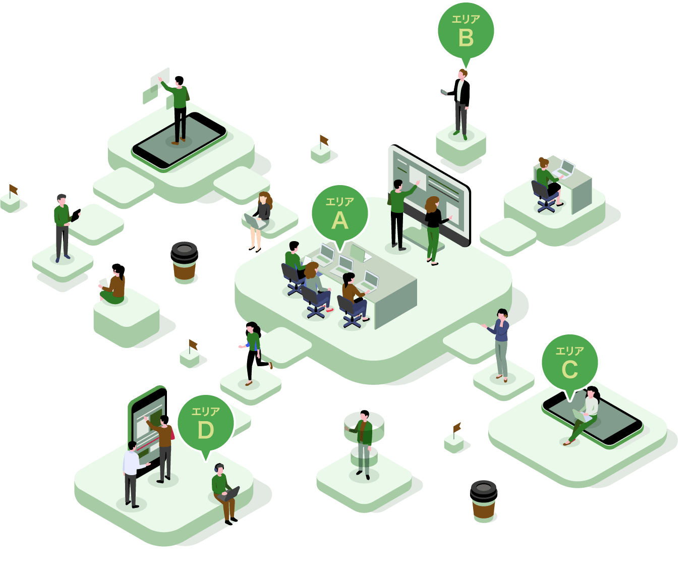 ABWを応援！ビーコンポイントキャンペーン | Beacapp Here(屋内位置情報サービス) | 所在地見える化でオフィス内の在席管理 | オフィス DX